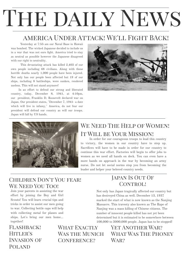 Alexandria Carnavos- WW2 Newspaper Project by Alexandria - Flipsnack