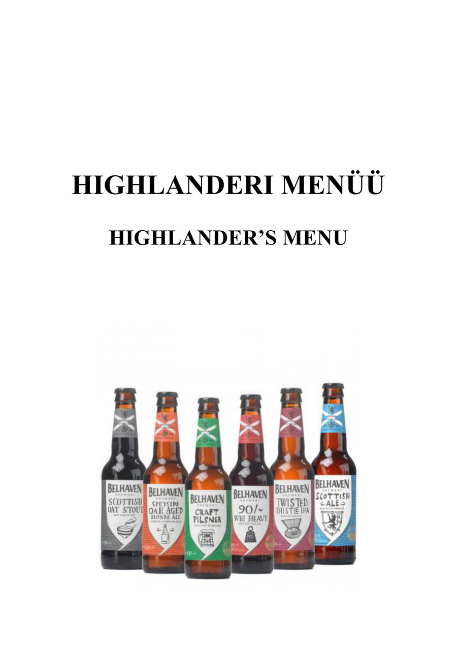 Highlander menu 2021 by Johanna-Maria Hints - Flipsnack