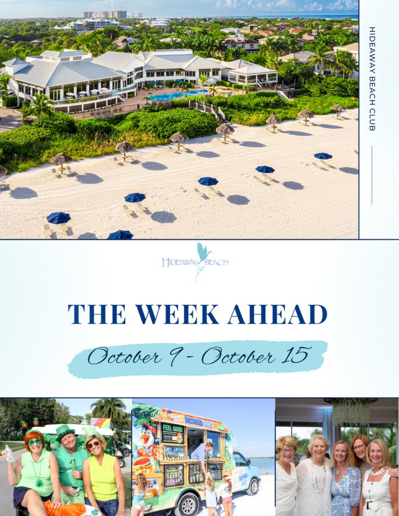 The Week Ahead at Hideaway: October 9 - October 15 by Hideaway Beach ...