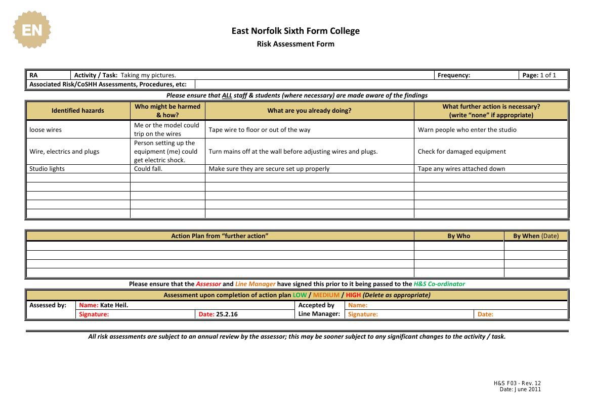 Risk Assessment by Kate Heil - Flipsnack