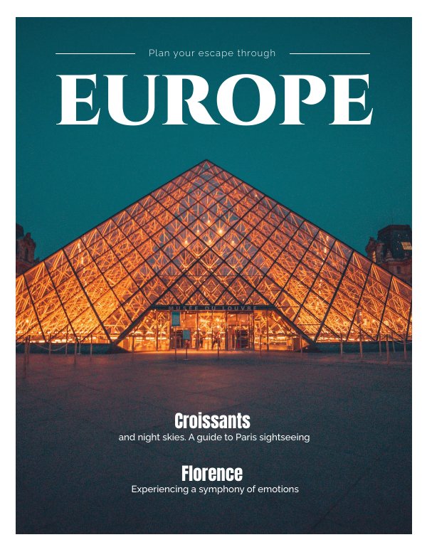 Travel Europe Magazine Template by Flipsnack templates - Flipsnack