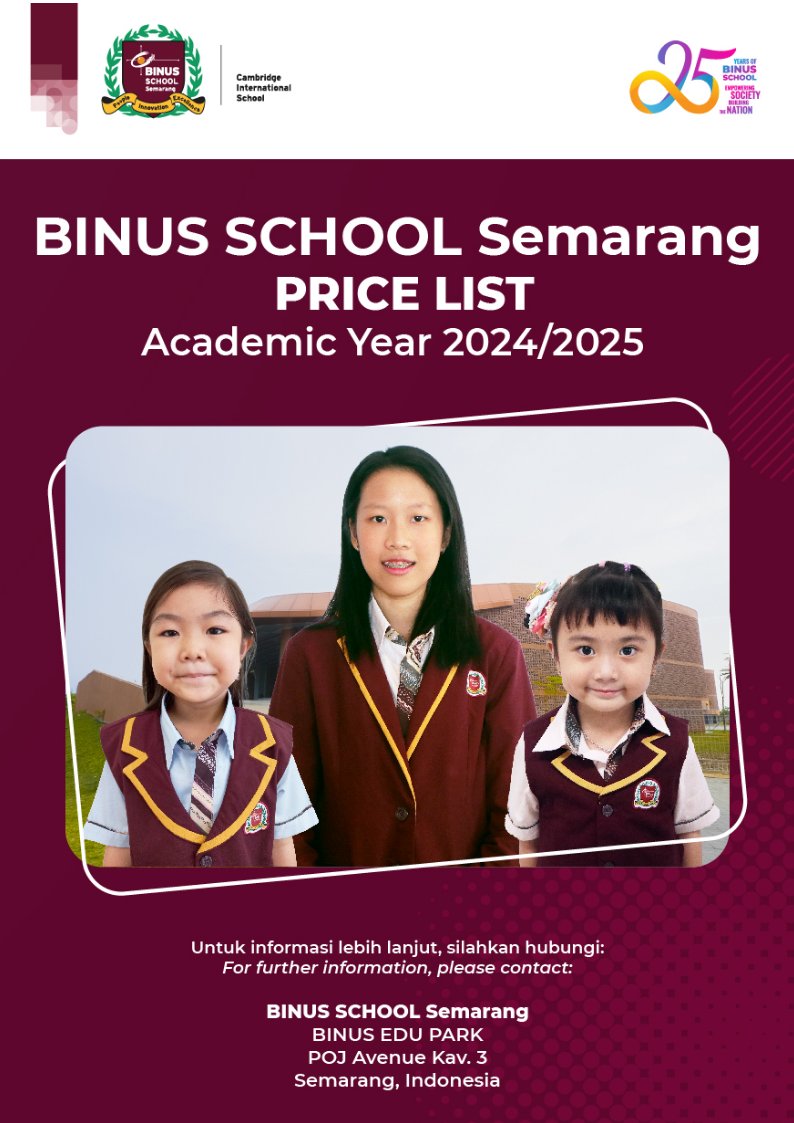 Pricelist BINUS SCHOOL Semarang AY2024-2025 by BINUS SCHOOL... - Flipsnack