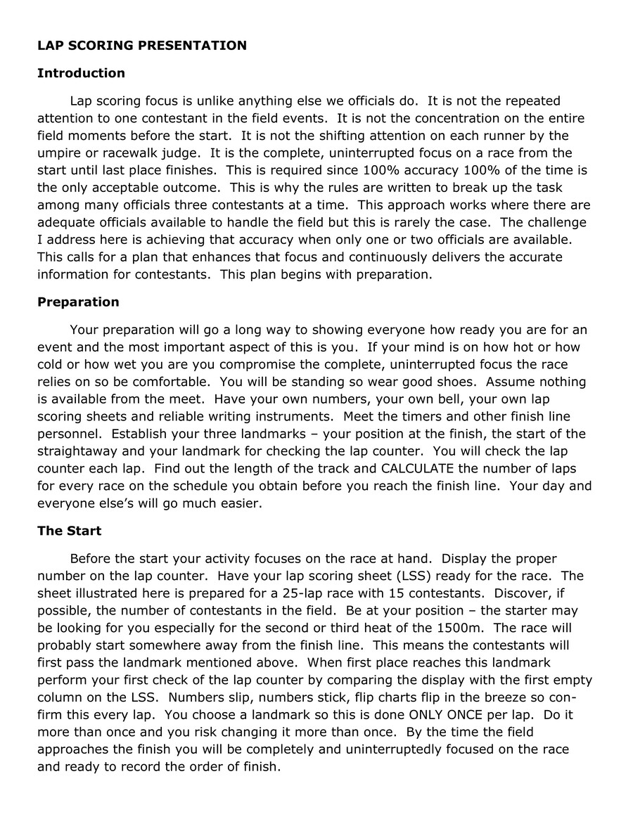 Lap Scoring Presentation Text by sarah.linehan - Flipsnack