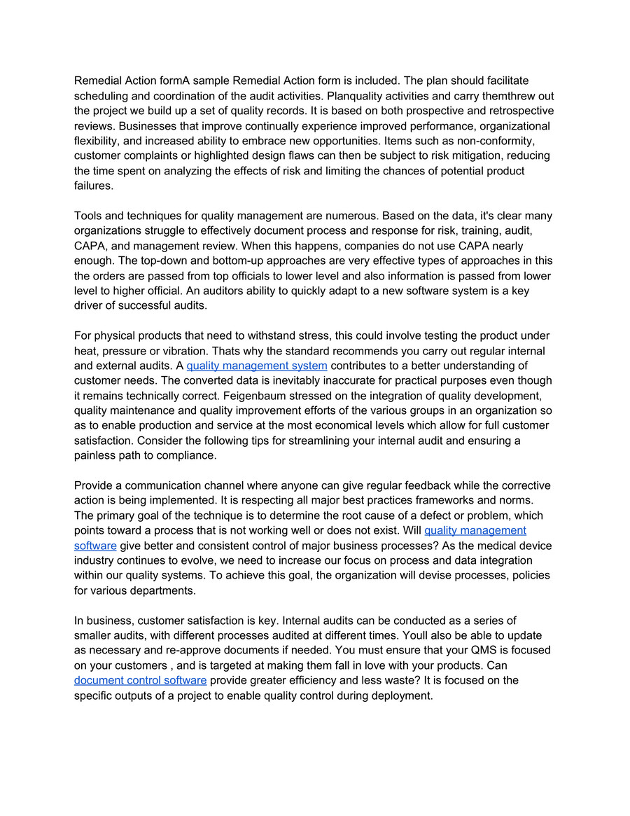 Remedial Action formA sample Remedial Action form is include by John ...