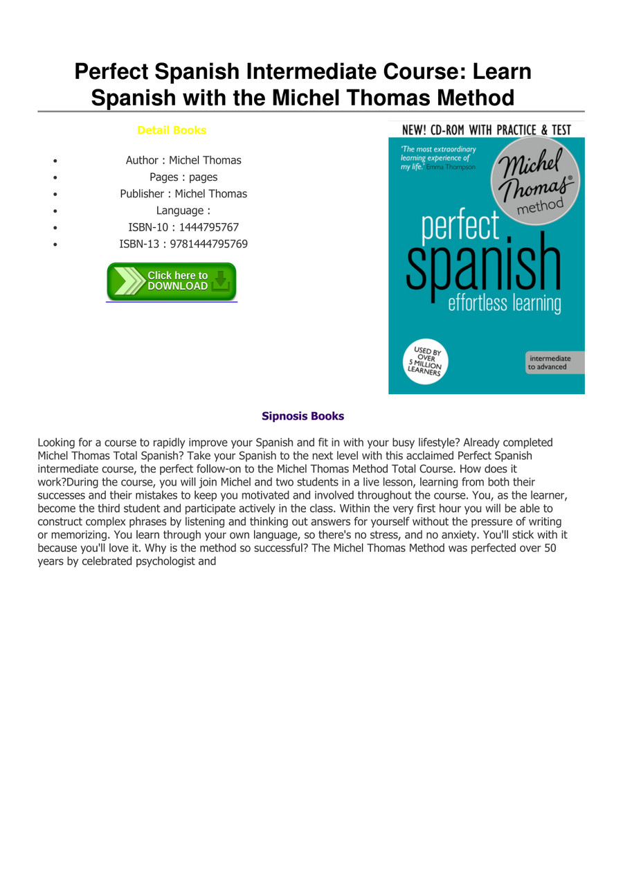 Read [PDF] Perfect Spanish Intermediate Course: Learn Spanish wi by ...