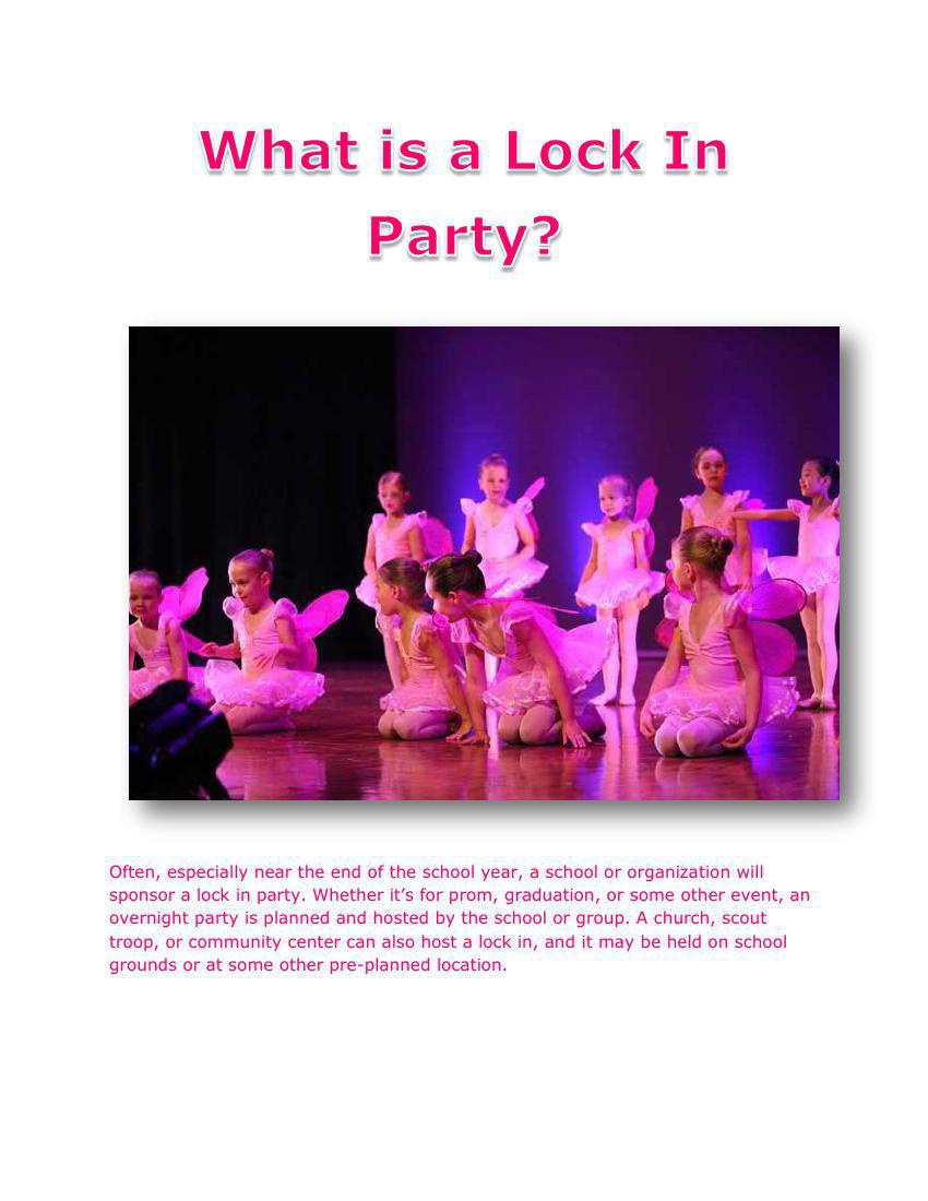 What is a Lock In Party? by joanne adunbar - Flipsnack