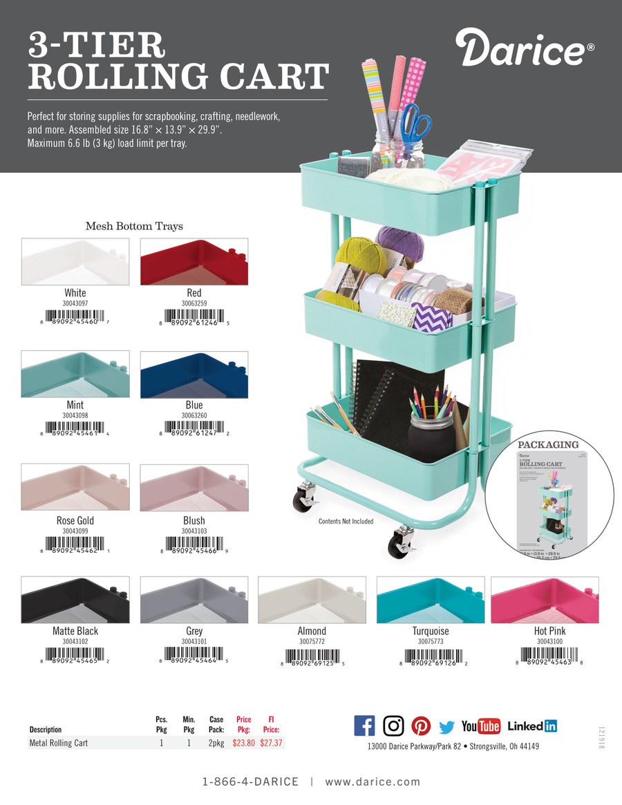 3-Tier Rolling Cart by Darice Inc - Flipsnack