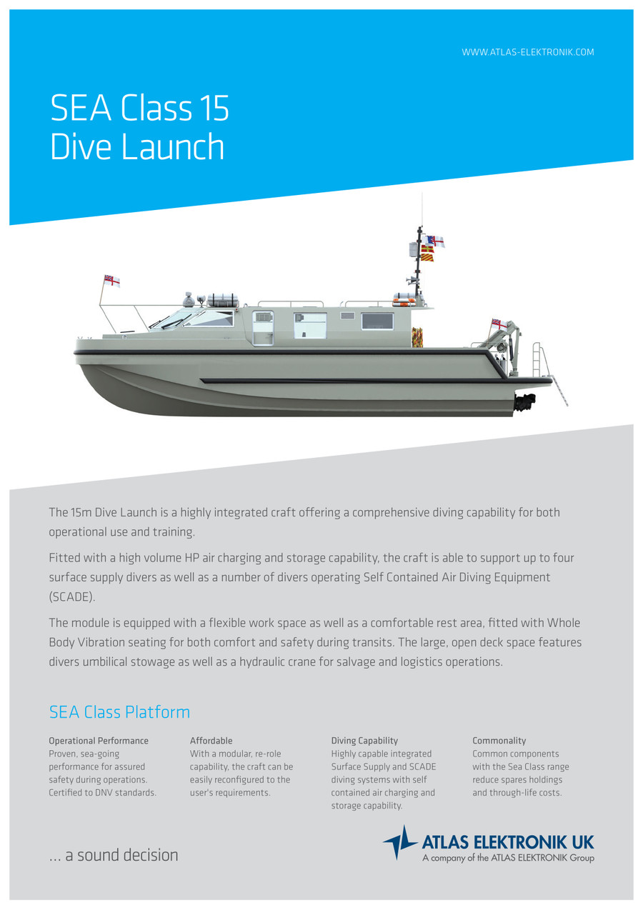 SEA Class 15 Dive Launch Workboat Data Sheet by AEUK - Flipsnack