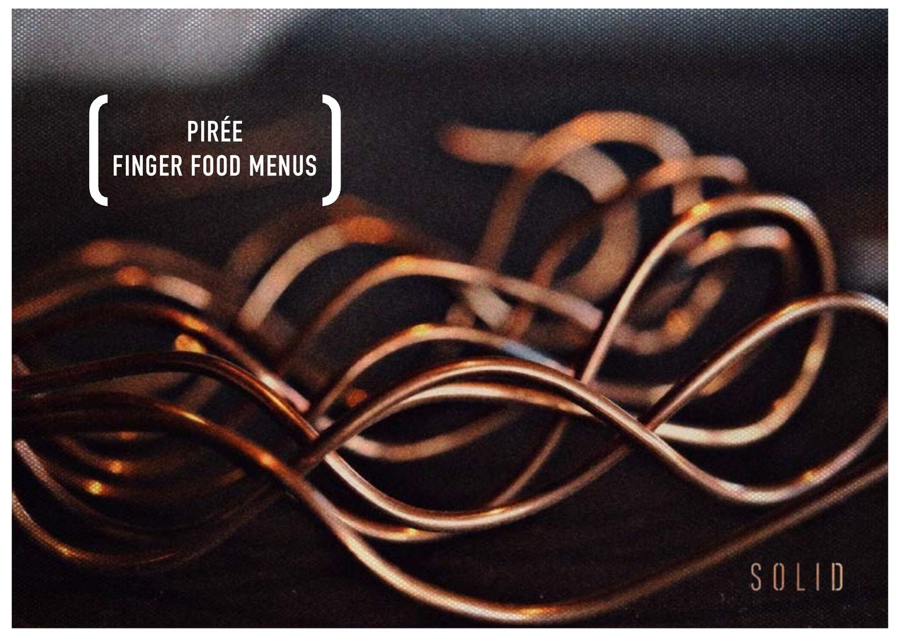 Piree Finger Food Menus by SOLID - Flipsnack