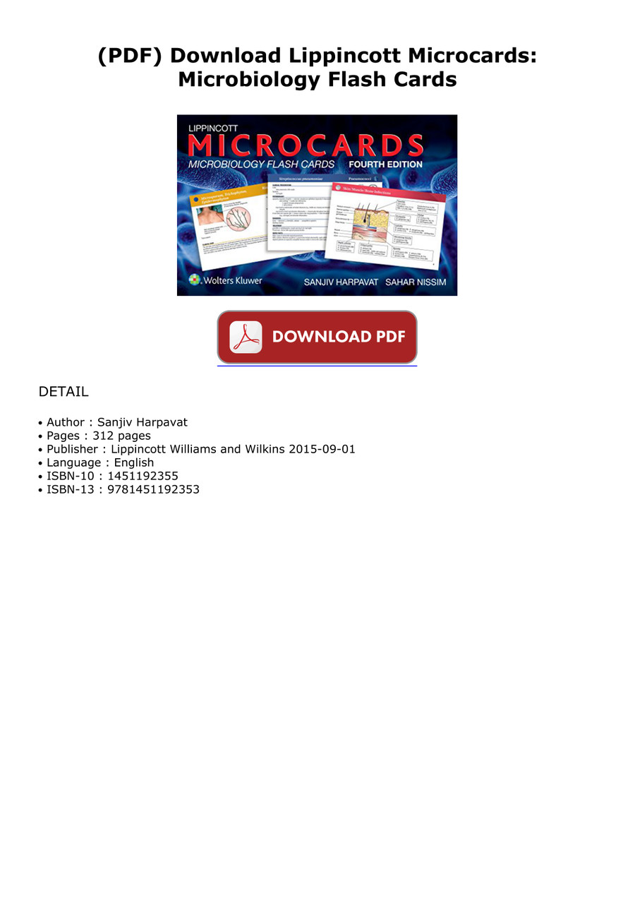 (PDF) Download Lippincott Microcards: Microbiology Flash Car by ...
