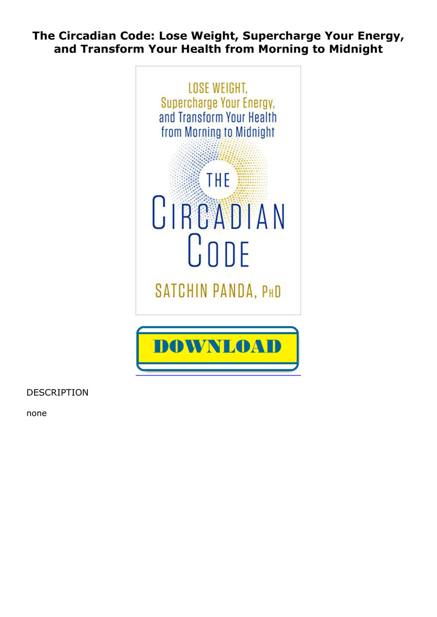 AUDIOBOOK The Circadian Code: Lose Weight, Supercharge Your by ...