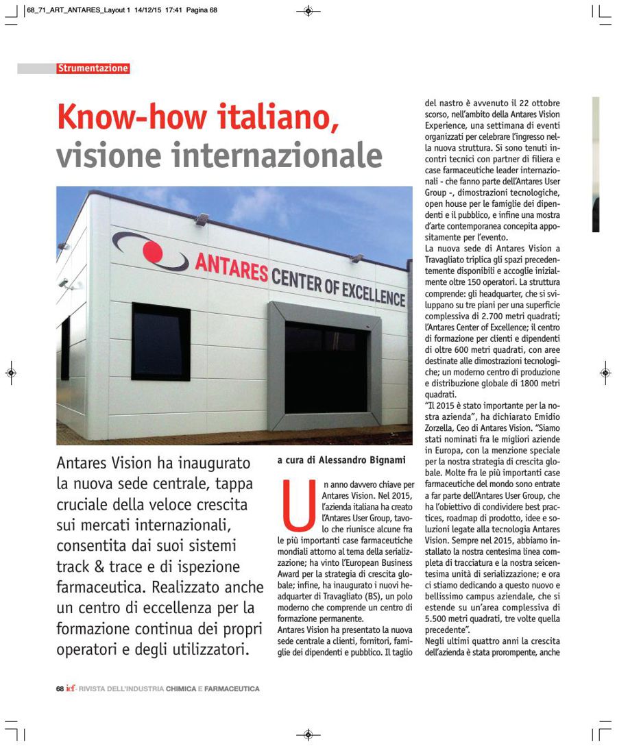 Know-how italiano, visione internazionale (RIVISTA DELL’INDUSTRI by ...