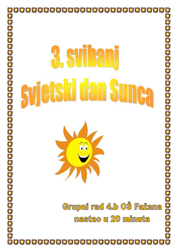 Svjetski dan Sunca by dubravka50 - Flipsnack