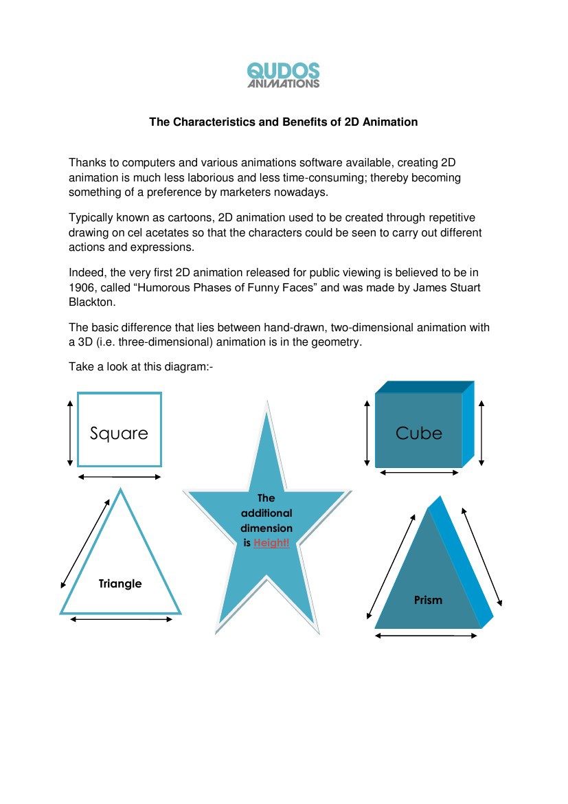 The Characteristics and Benefits of 2D Animation by Qudos Animations ...