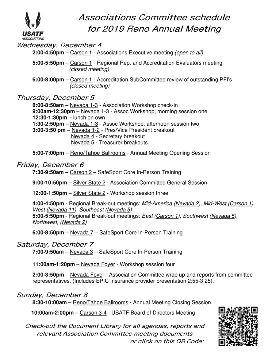 Association Meeting Schedule by sarah.linehan - Flipsnack