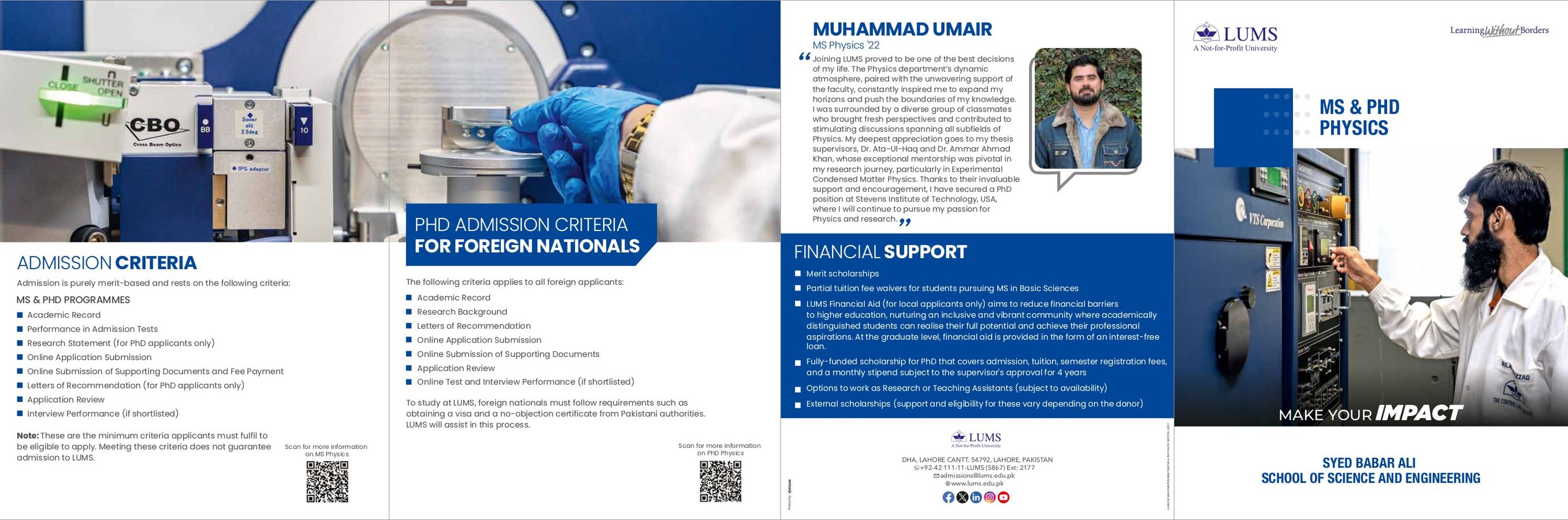 MS & PhD Physics by LUMS - Flipsnack