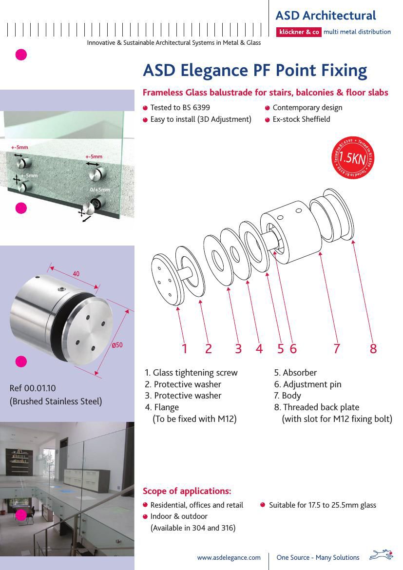 ASD Elegance Solo Fix Point fixing by Kloeckner Metals UK - Flipsnack