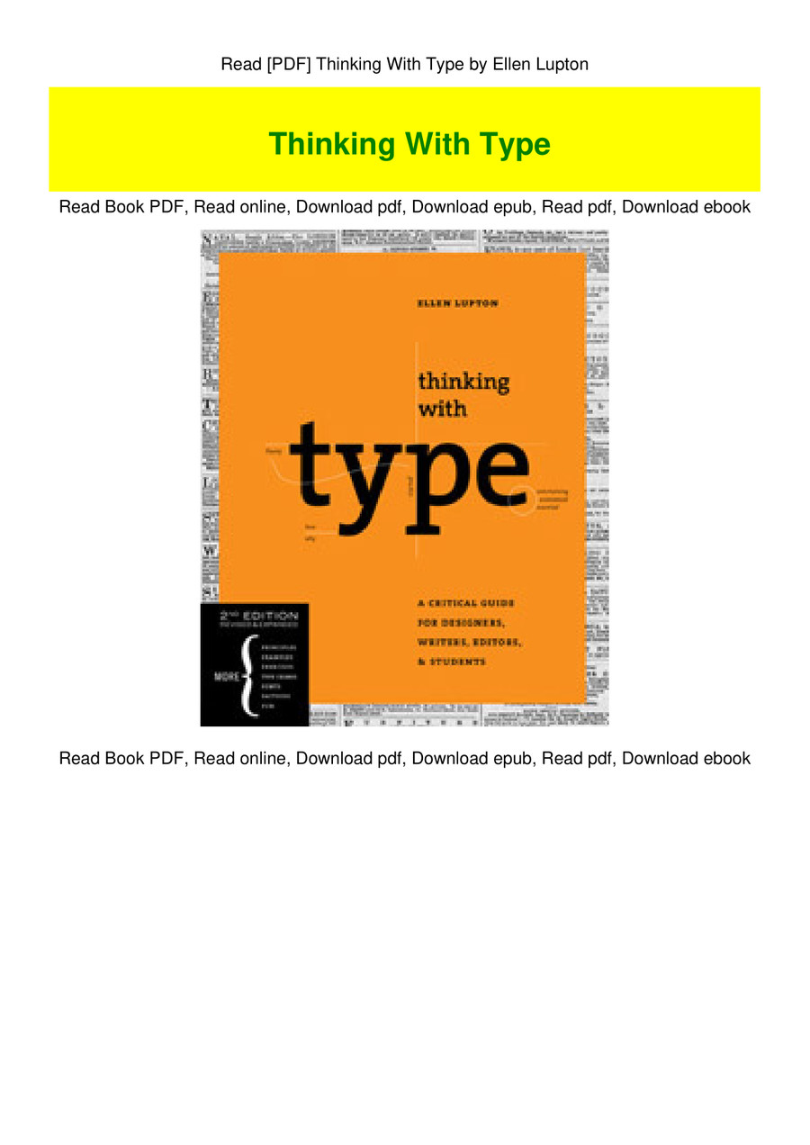 Read [PDF] Thinking With Type by Ellen Lupton by cisnerospre - Flipsnack