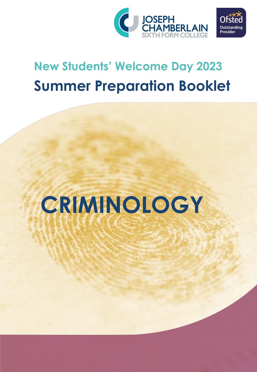 NSWD23 Course Booklet Criminology by JC College - Flipsnack