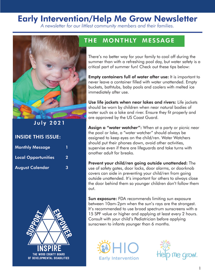 July Help Me Grow/Early Intervention Newsletter by - Flipsnack