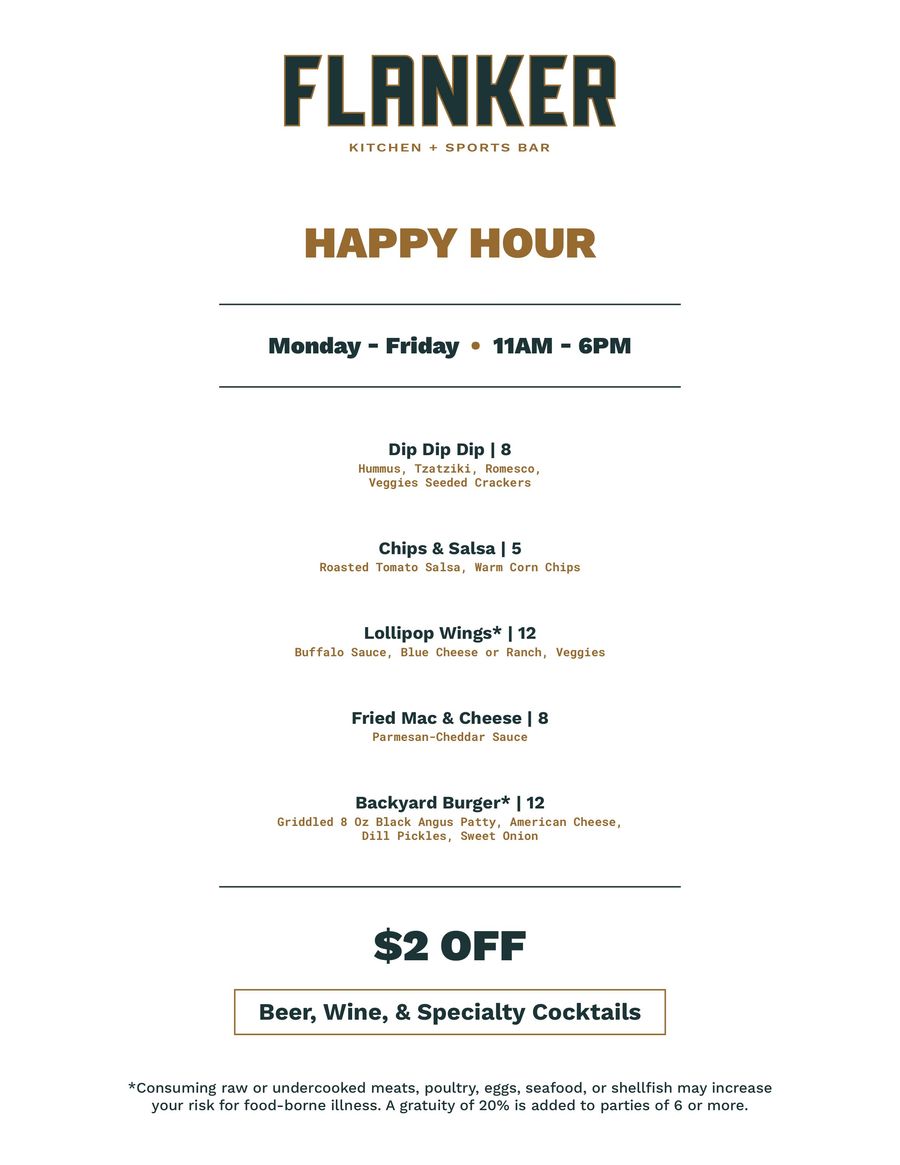 Flanker AZ Happy Hour Menu by CRH - Flipsnack