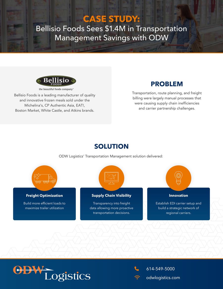 ODW Logistics | Bellisio Foods Case Study by ODW Logistics - Flipsnack