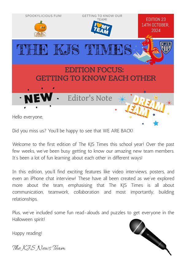 The KJS Times - Edition 23 (14th October) by Kowloon Junior... - Flipsnack
