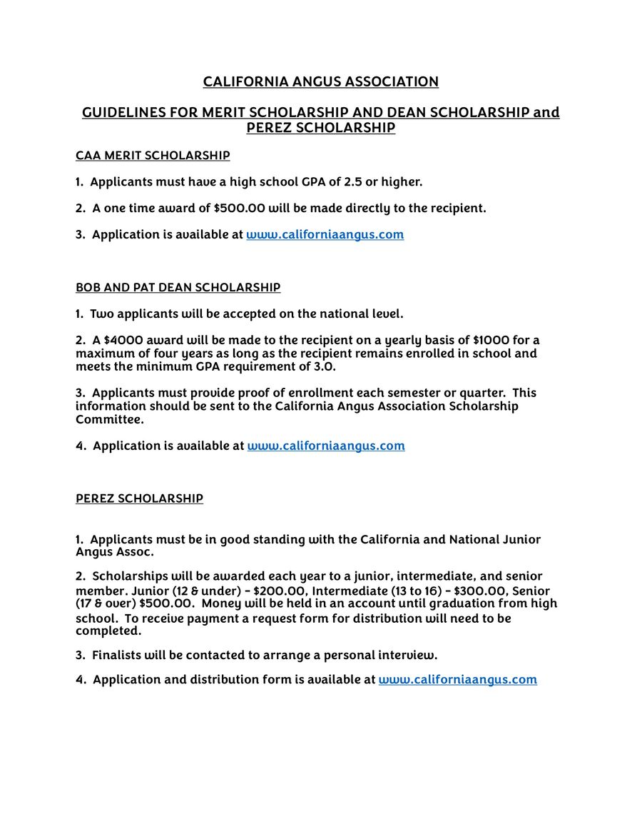 CAA Scholarship Guidelines by Best of the West - Flipsnack
