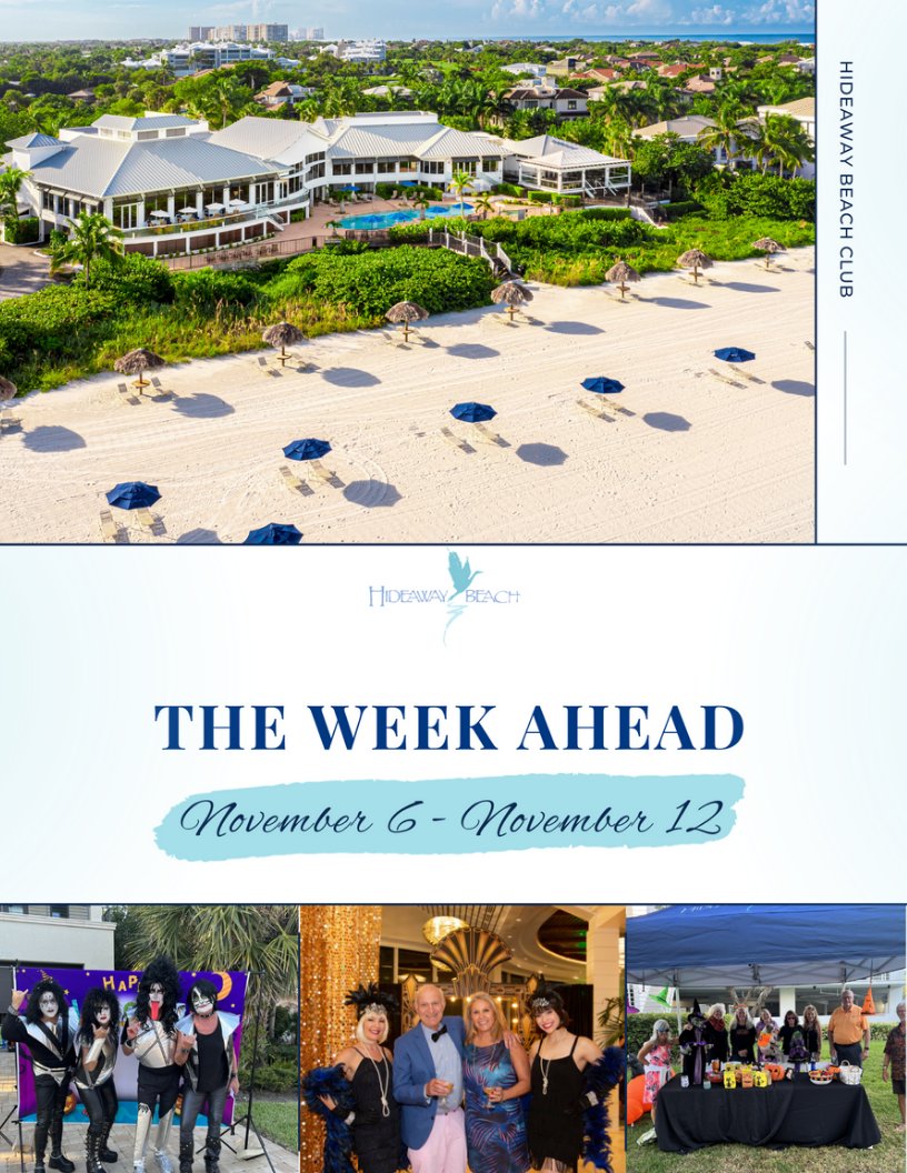 The Week Ahead at Hideaway: November 6 - November 12 by Hideaway Beach ...