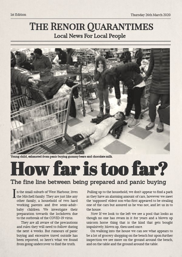 The Renoir Quarantimes 1st Edition by Aubrie Mitchell - Flipsnack