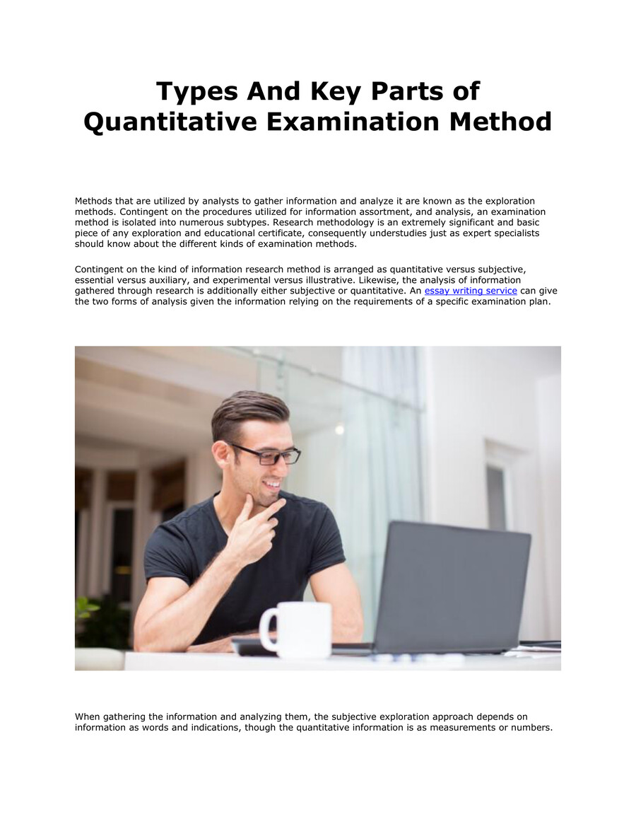 28-2 Types And Key Parts of Quantitative Examination Method by Avery ...