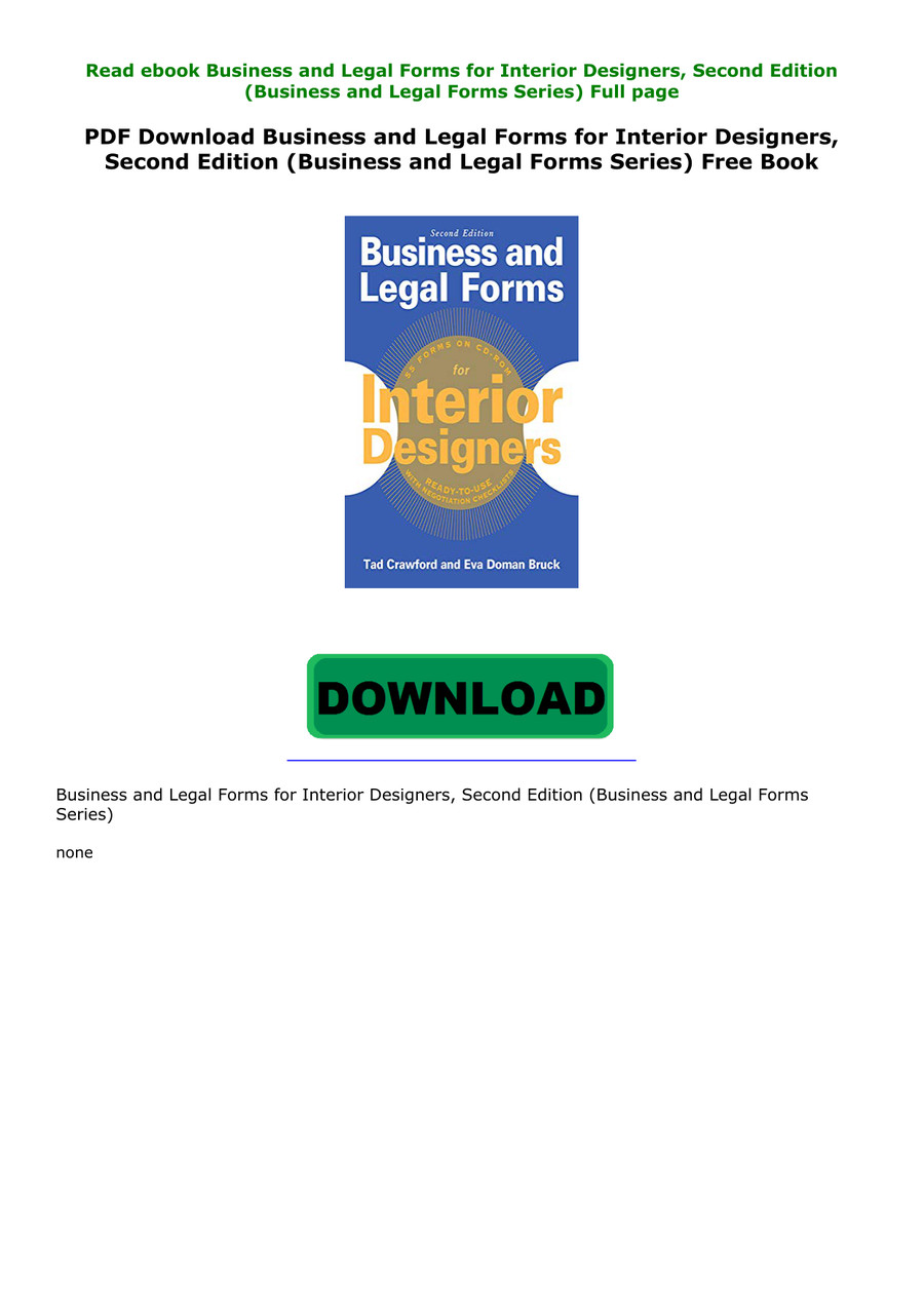 Full Download Business and Legal Forms for Interior Designer by ...