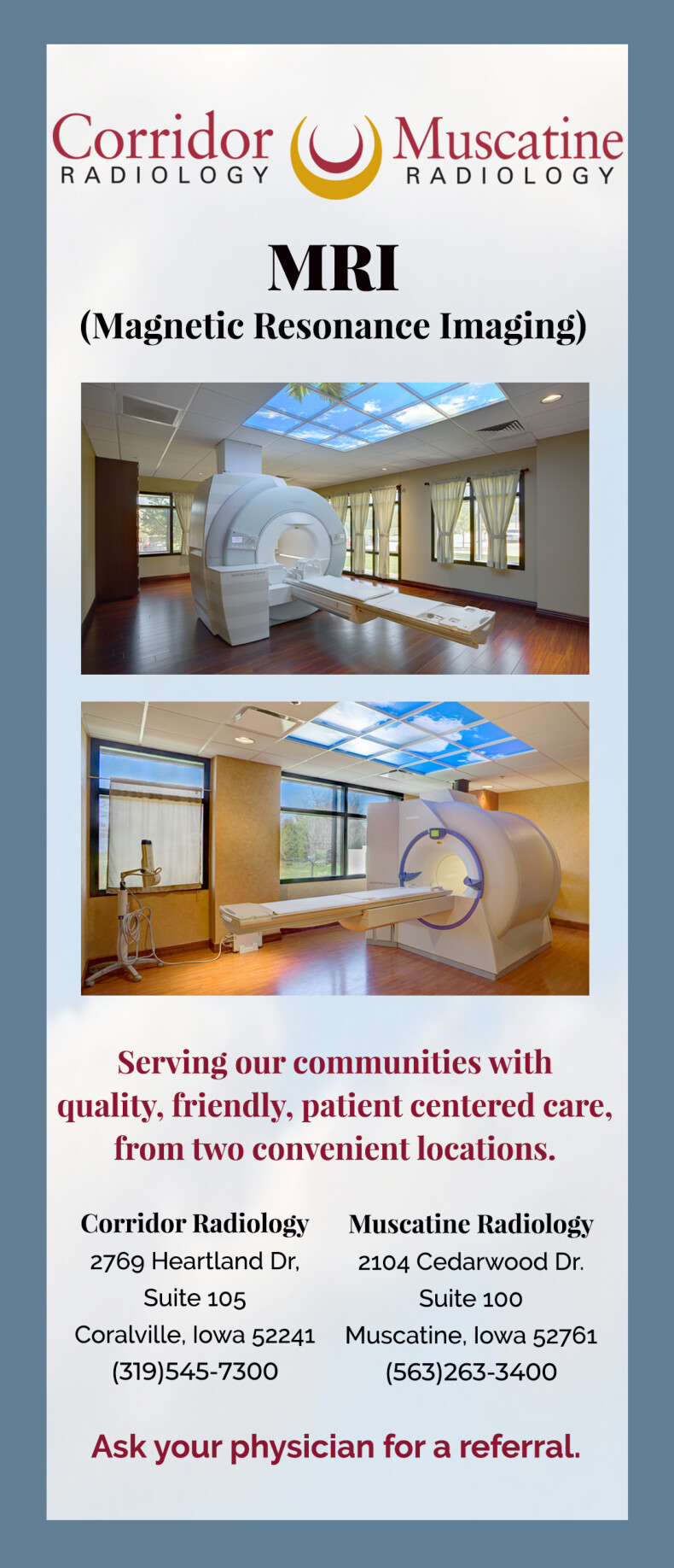 Corridor Radiology and Muscatine Radiology MRI Brochure by Jessica ...