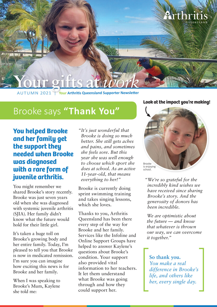 Arthritis Queensland Autumn Supporter Newsletter 2021 by ...