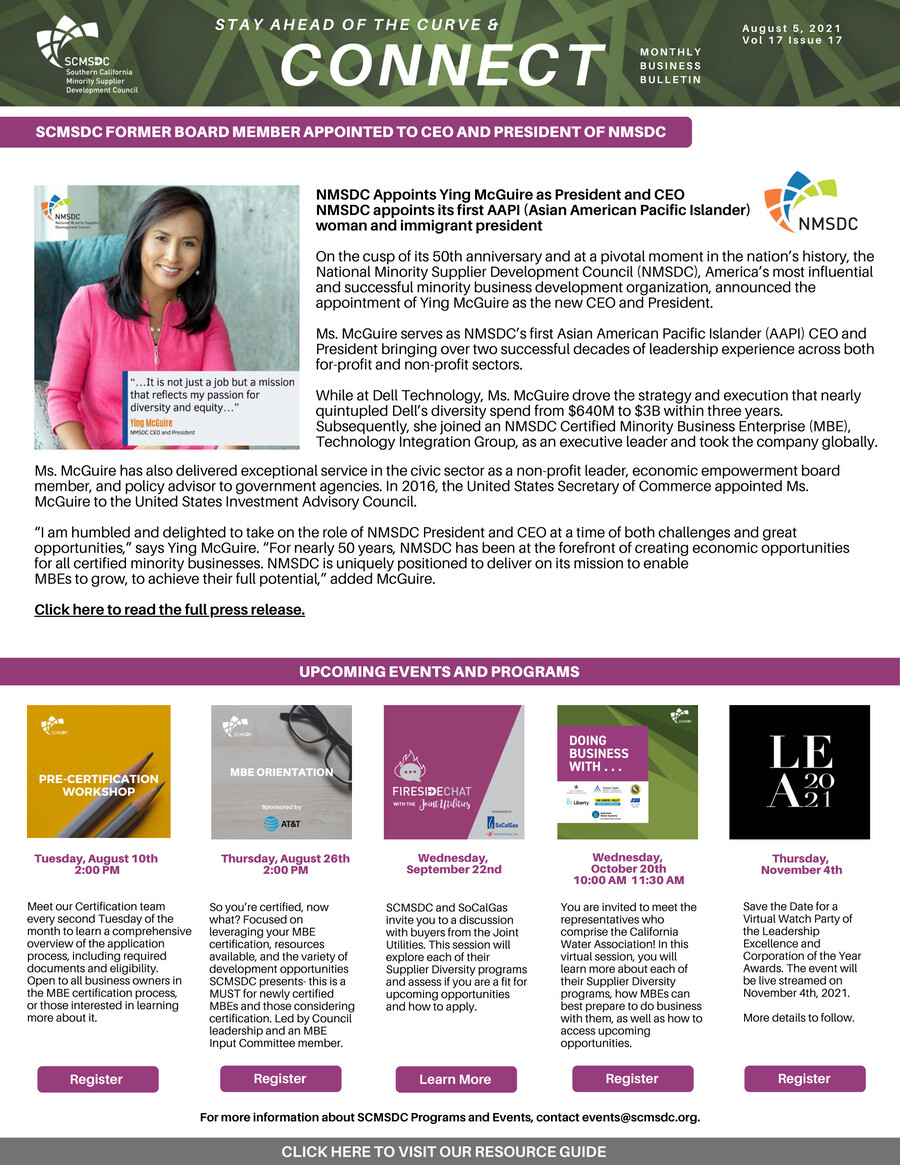 August SCMSDC Connect Newsletter by SCMSDC Media - Flipsnack