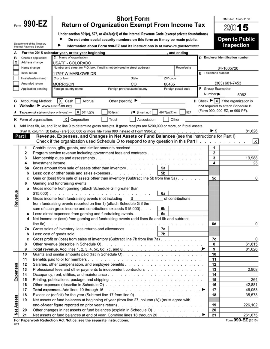Colorado Tax Returns (IRS 990 filing) 2015 by sarah.linehan - Flipsnack