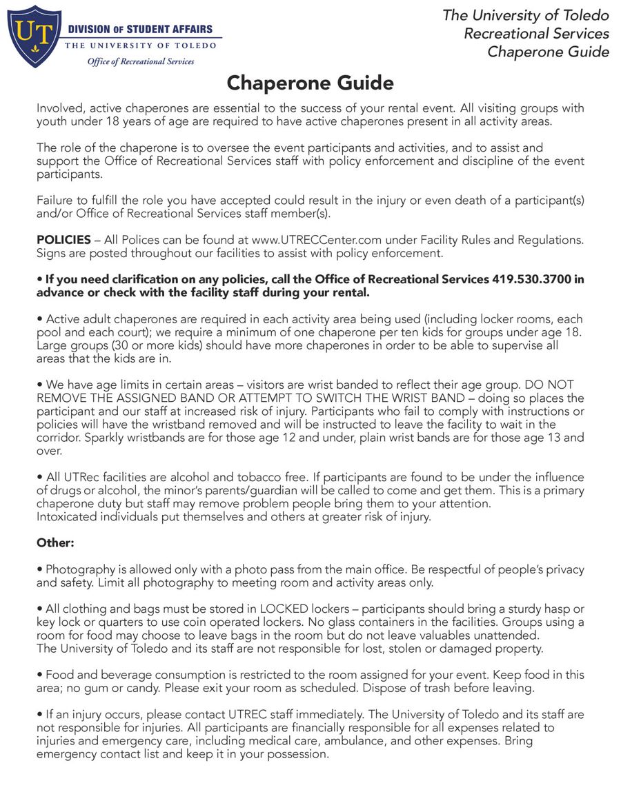 Chaperone Guide by utrecservices - Flipsnack