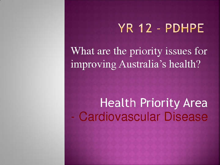 CVD - Australia's Health Priority Areas by dale.beattie - Flipsnack