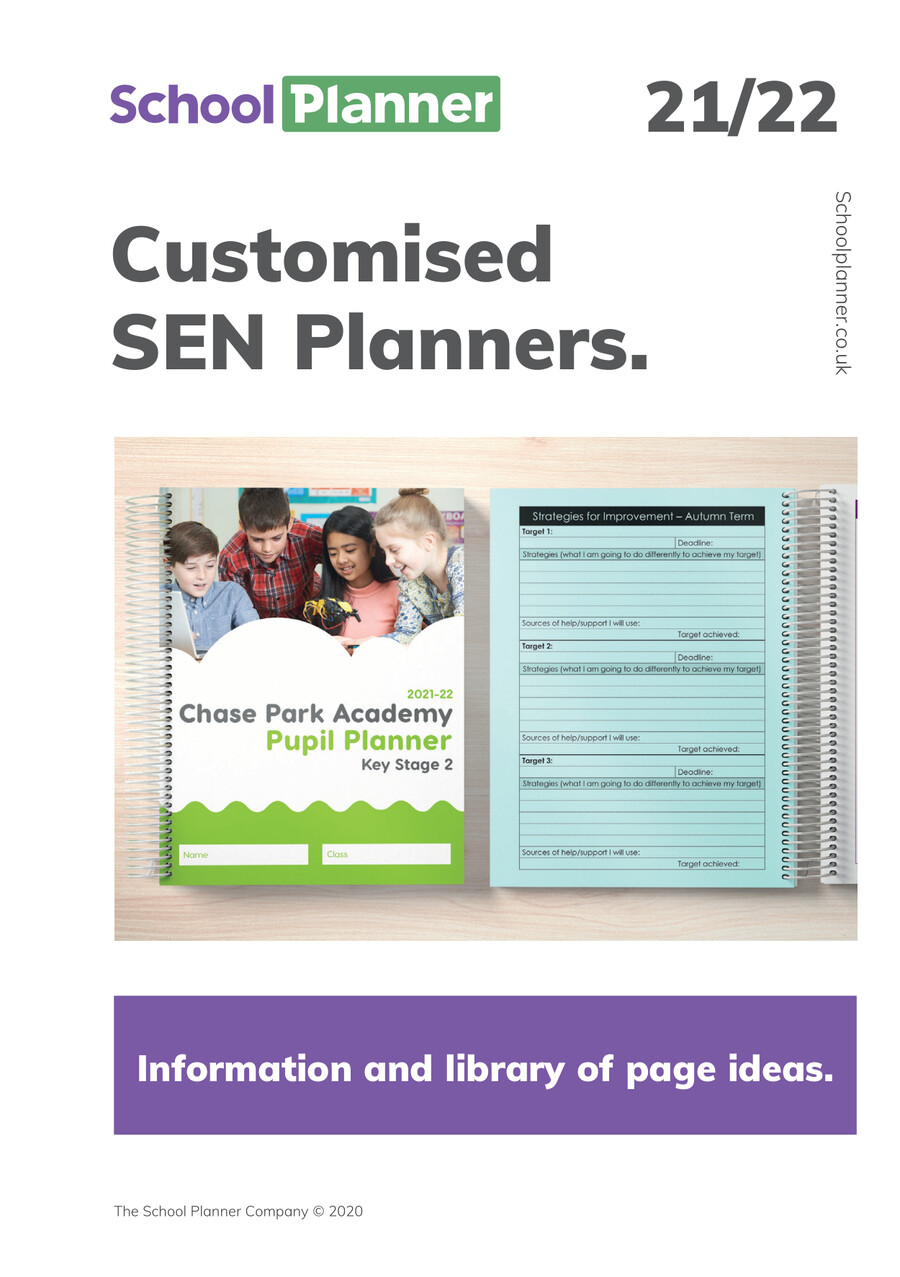 SEN Pupil Planner Library - 21/22 by SPC Yearbooks - Flipsnack