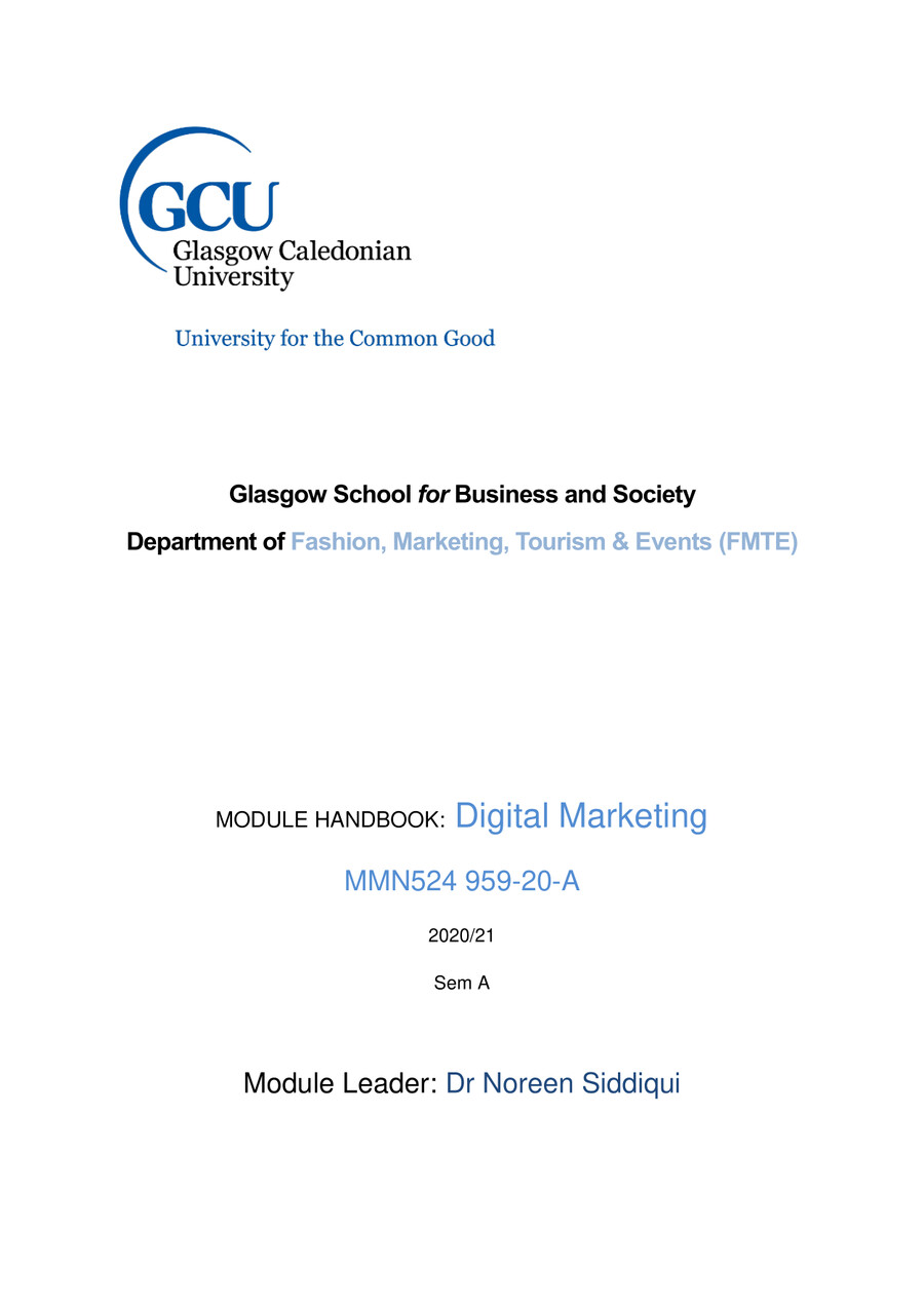 Module Handbook 2020 MMN524959 20-21 by mmcgcu - Flipsnack