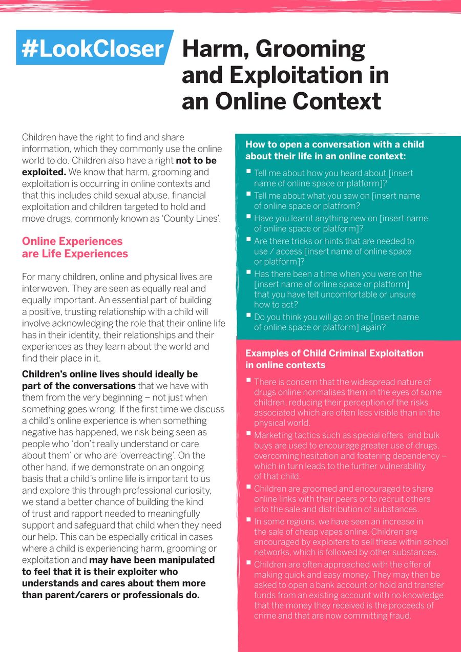 Explainer: Harms, grooming and exploitation in online context by The ...