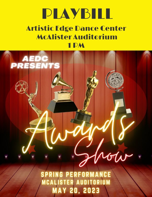 Awards Show - 2023 Spring Performance 1pm Show by Melanie Benson ...