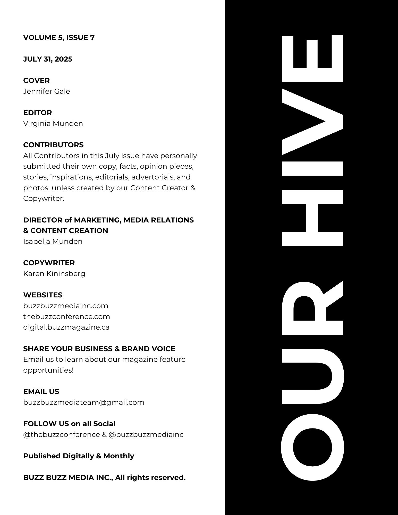 BUZZ Digital Magazine - July 2025 issue by BUZZ Digital Magazine - Canada's...